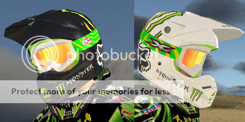 Fox V3 Monster Energy Helmets - MX Simulator